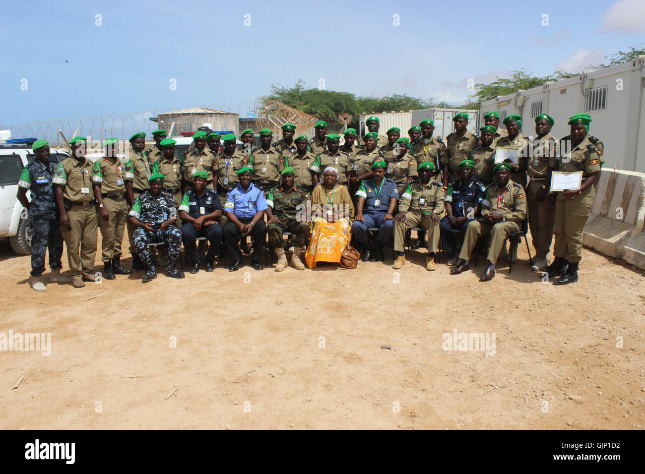 The photograph shows the AMISOM (African Union Mission in Somalia ...