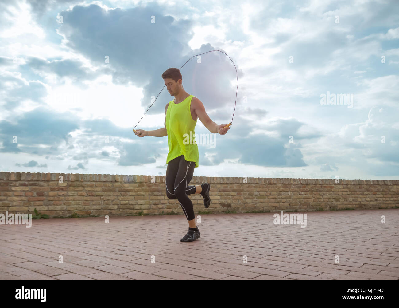Man jumping rope hi-res stock photography and images - Alamy