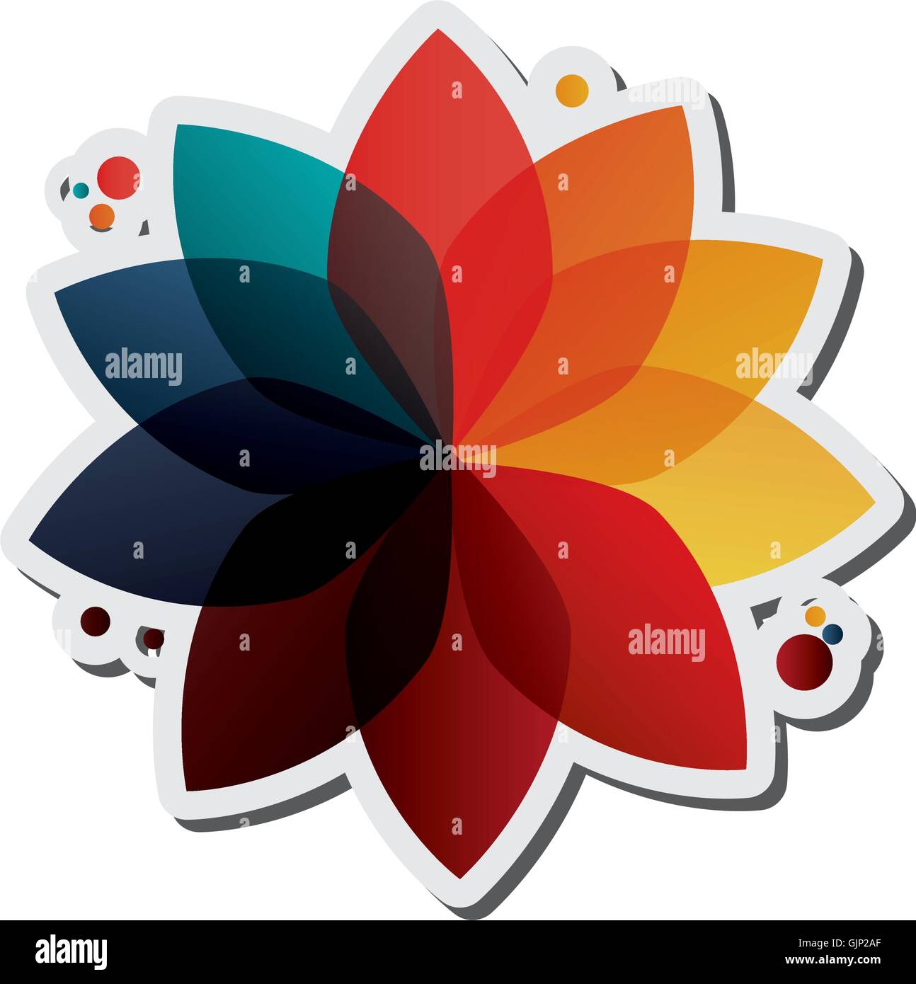 abstract geometric flower icon Stock Vector Image & Art - Alamy