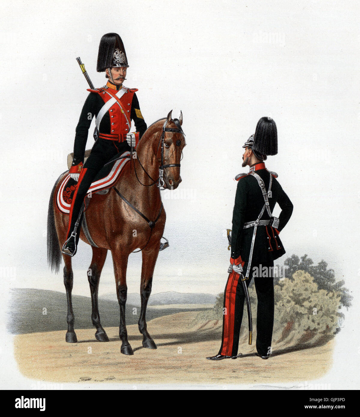 A historical depiction of the 13 Life Guards Horse Jager Regiment ...