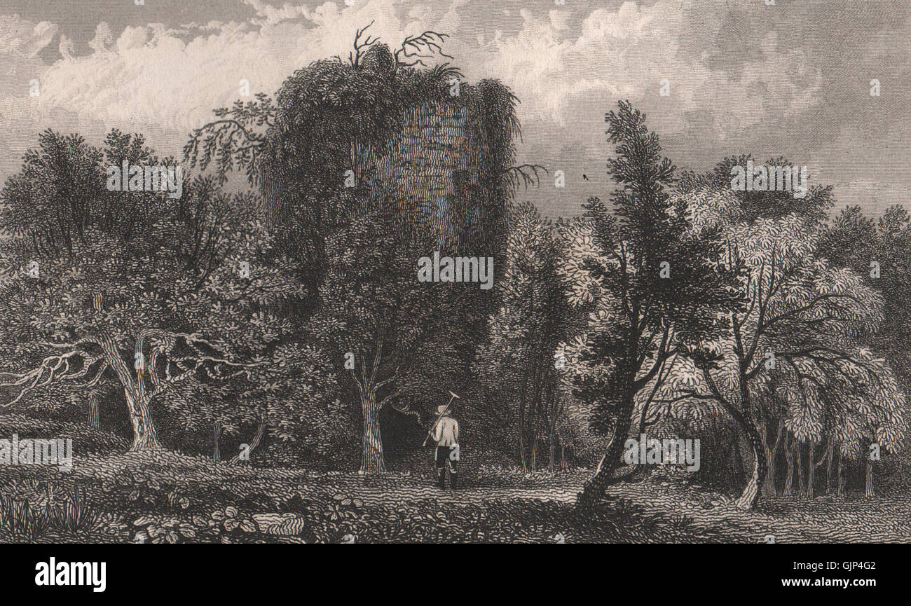 Rosamond's tower at Westenhanger Castle, near Hythe. Kent . SHEPHERD ...