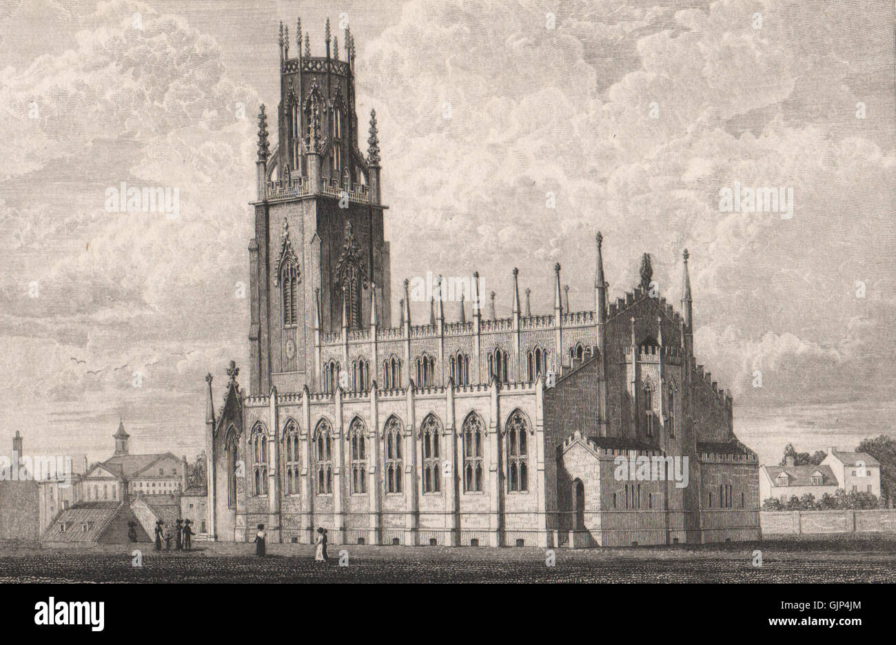 St. George the Martyr church, Ramsgate. Kent. SHEPHERD , antique print ...