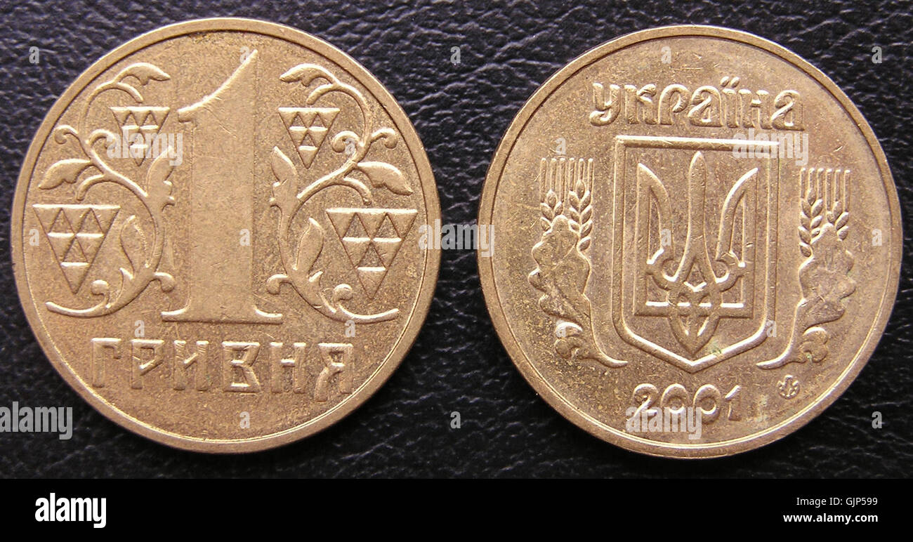 This 1 grivna coin features an image of the Kalina tree, a national ...