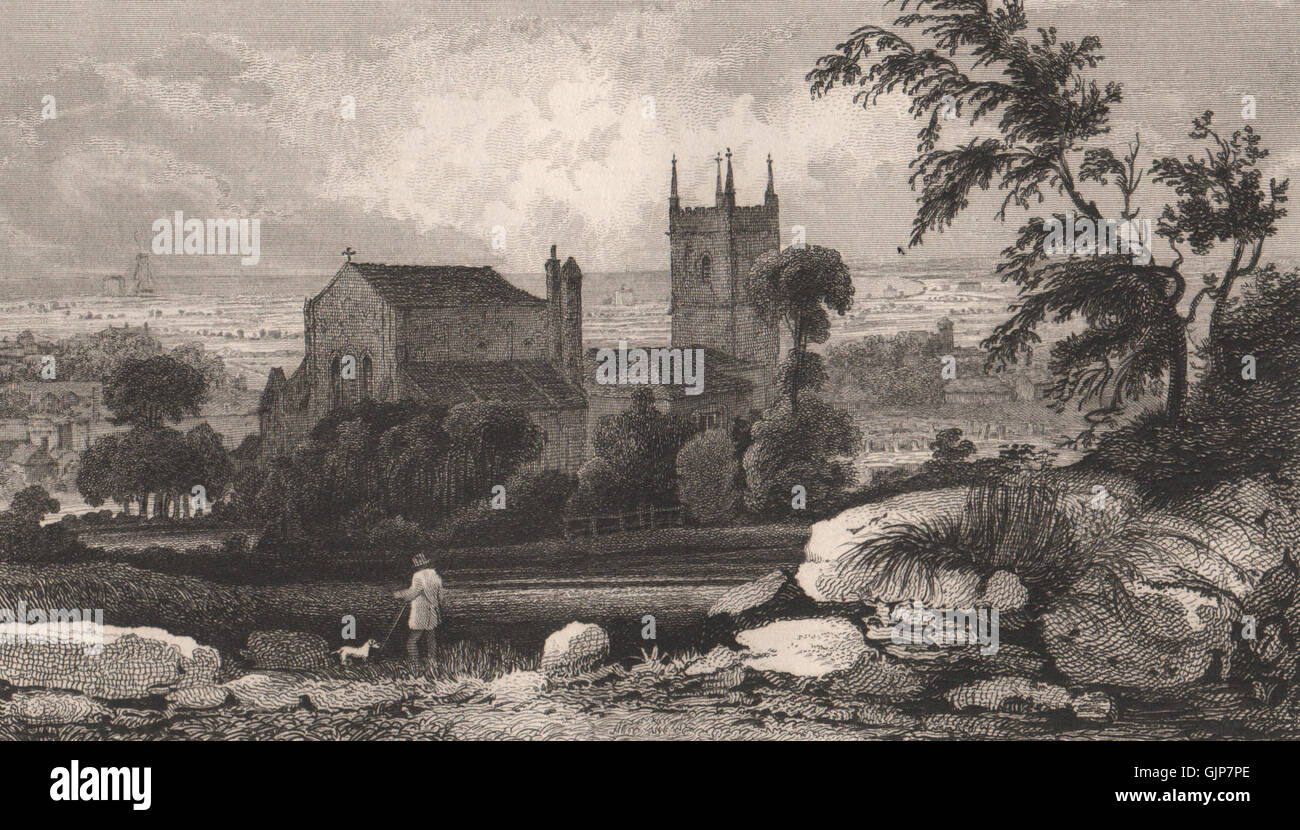 St Leonard's Church, Hythe, Kent. SHEPHERD, antique print 1829 Stock ...