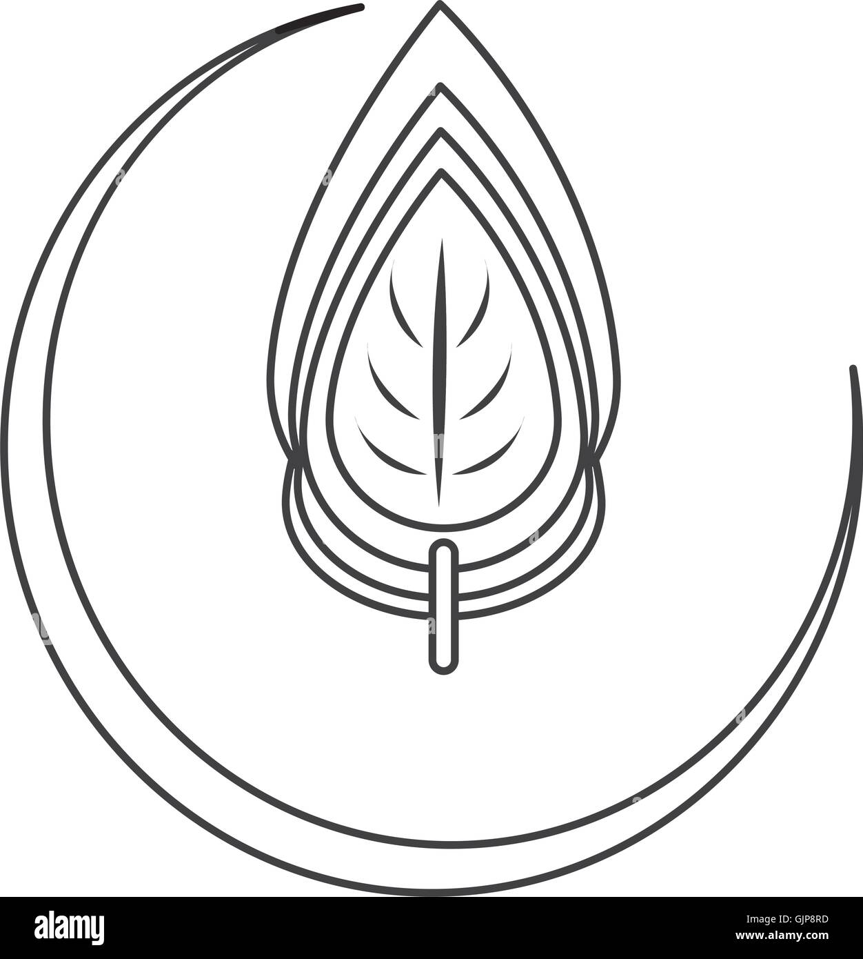 abstract leaves nature icon Stock Vector Image & Art - Alamy