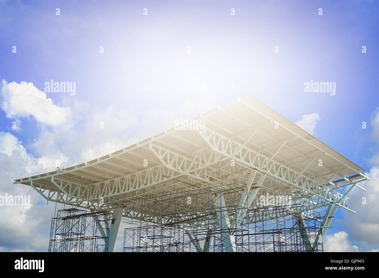 closeup structure of toll collection under construction Stock Photo - Alamy