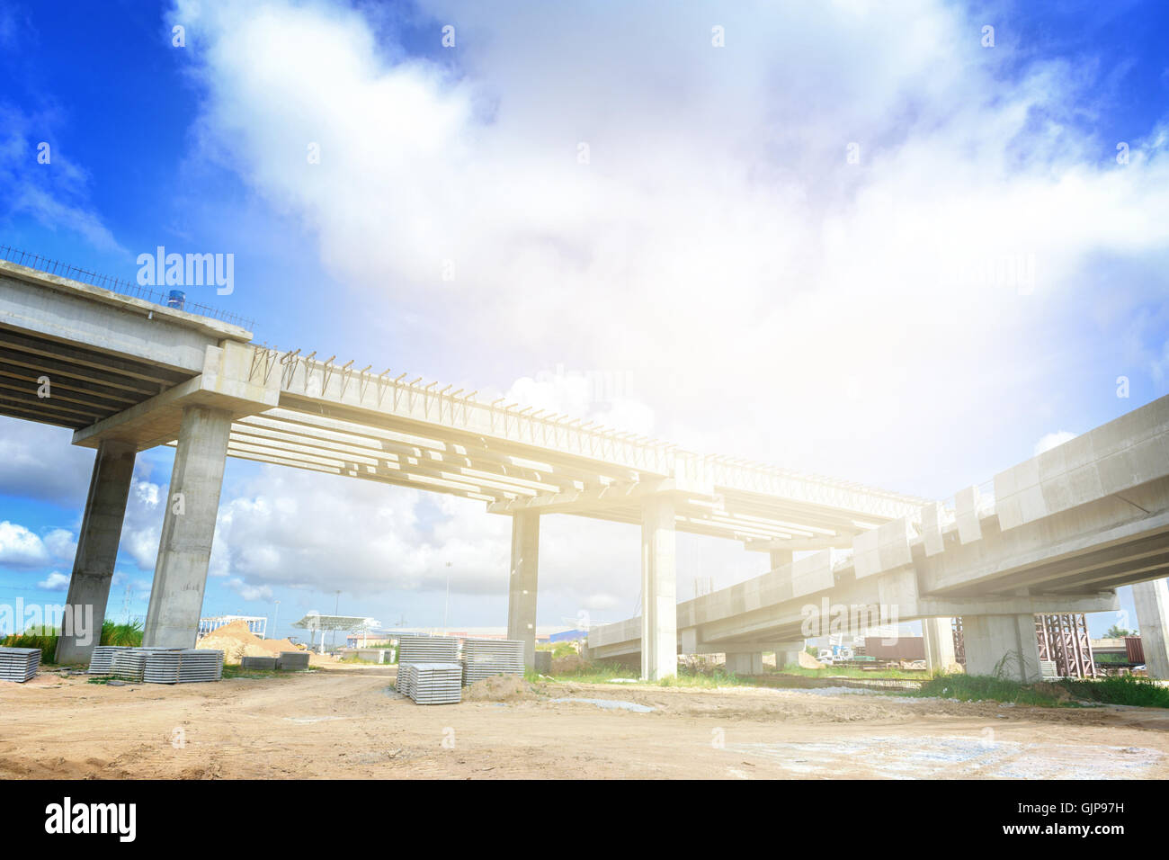 closeup structure of bridge under construction Stock Photo - Alamy