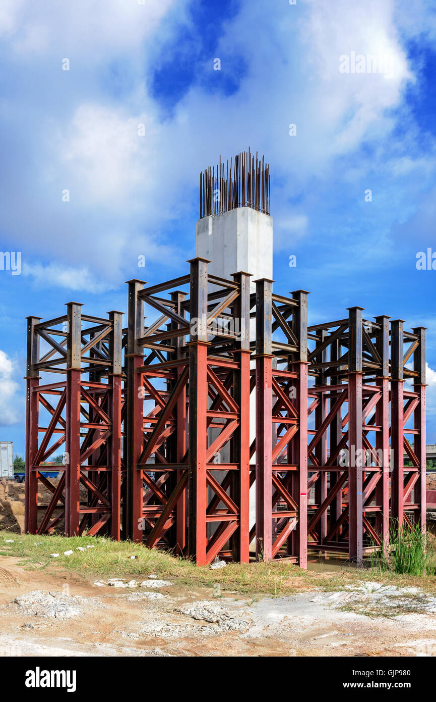 closeup foundation pile in construction site Stock Photo - Alamy