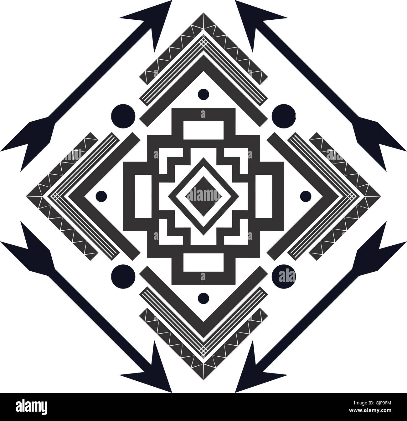 tribal geometric pattern icon Stock Vector Image & Art - Alamy