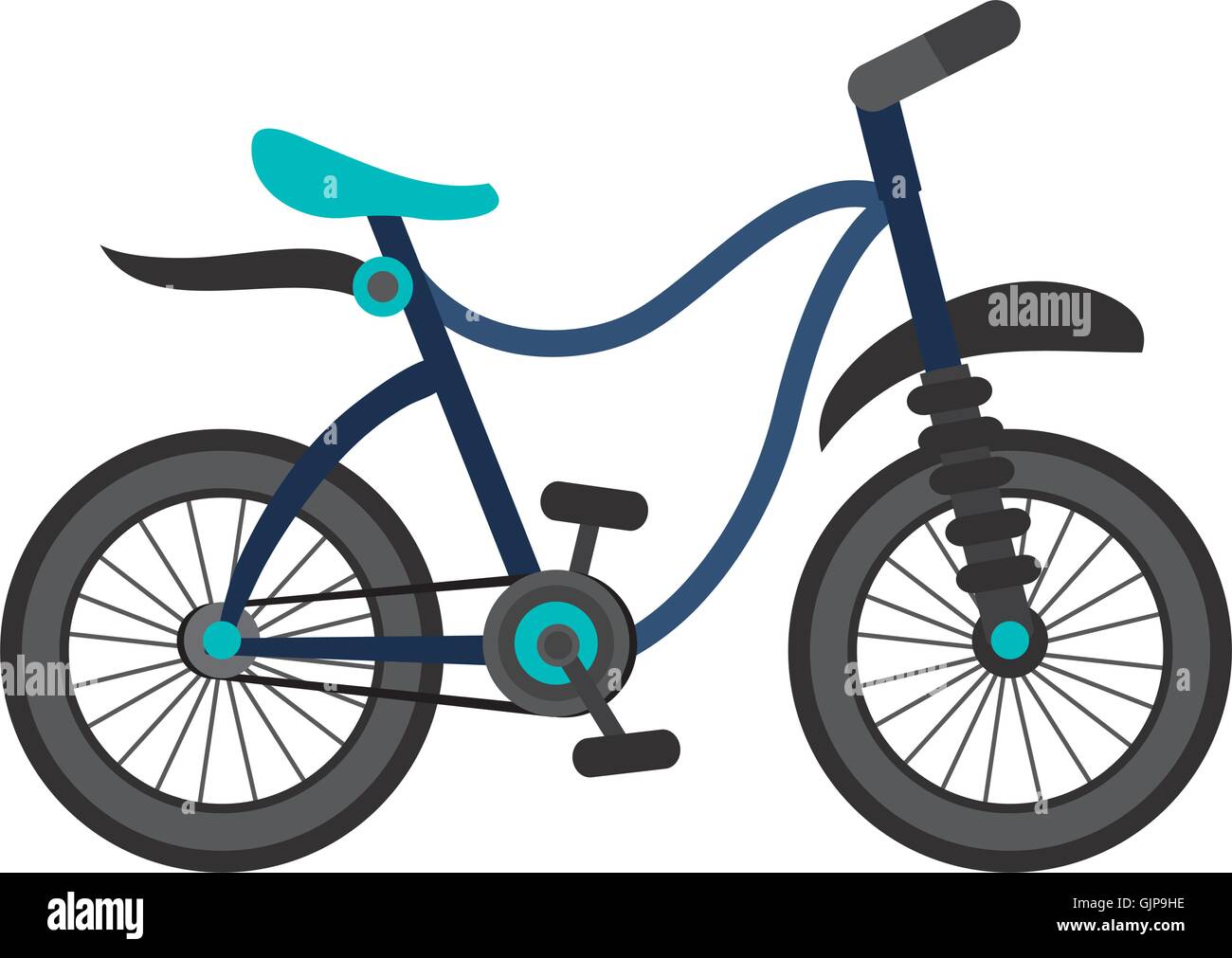 single blue bike icon Stock Vector Image & Art - Alamy
