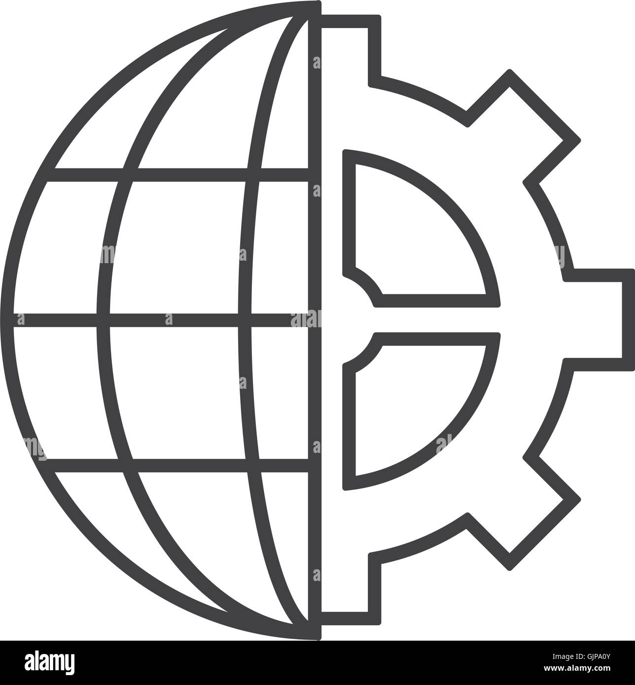 Vector wheel globe logo Stock Vector Images - Alamy