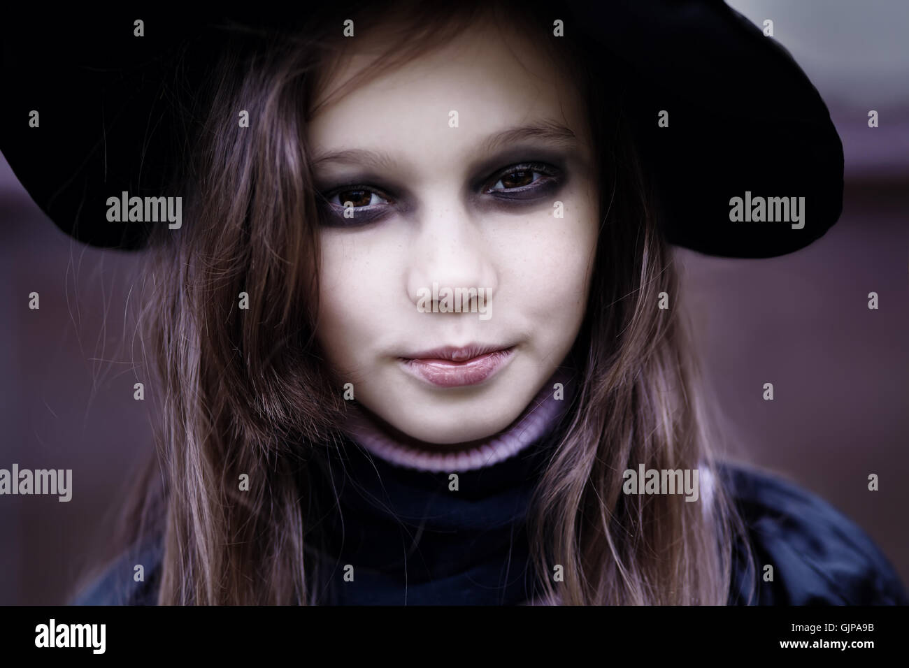 portrait of a little witch Stock Photo - Alamy