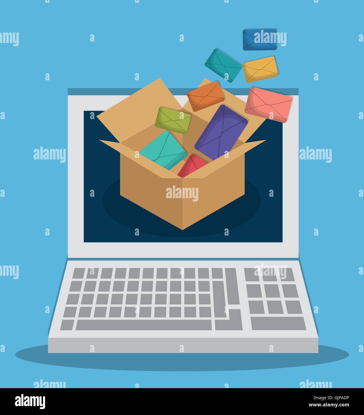 envelope laptop box email marketing send design Stock Vector Image ... envelope laptop box email marketing send design Stock Vector Image ...