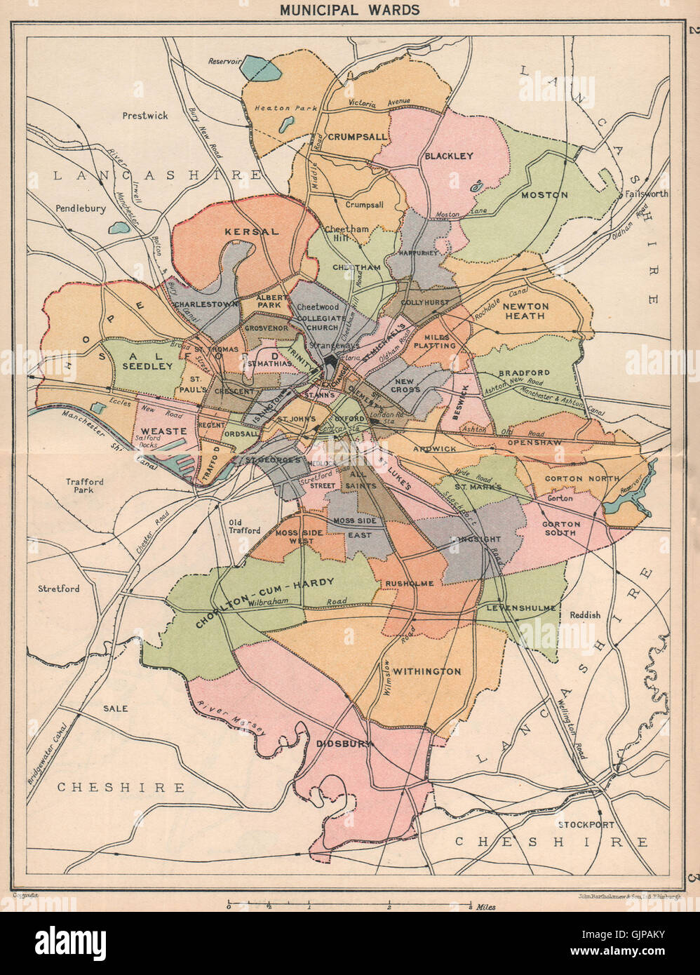 Manchester map hi-res stock photography and images - Alamy