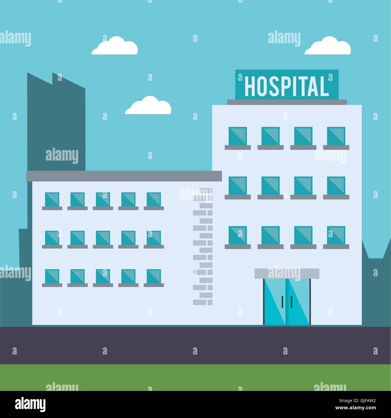 hospital building clinic design Stock Vector Image & Art - Alamy