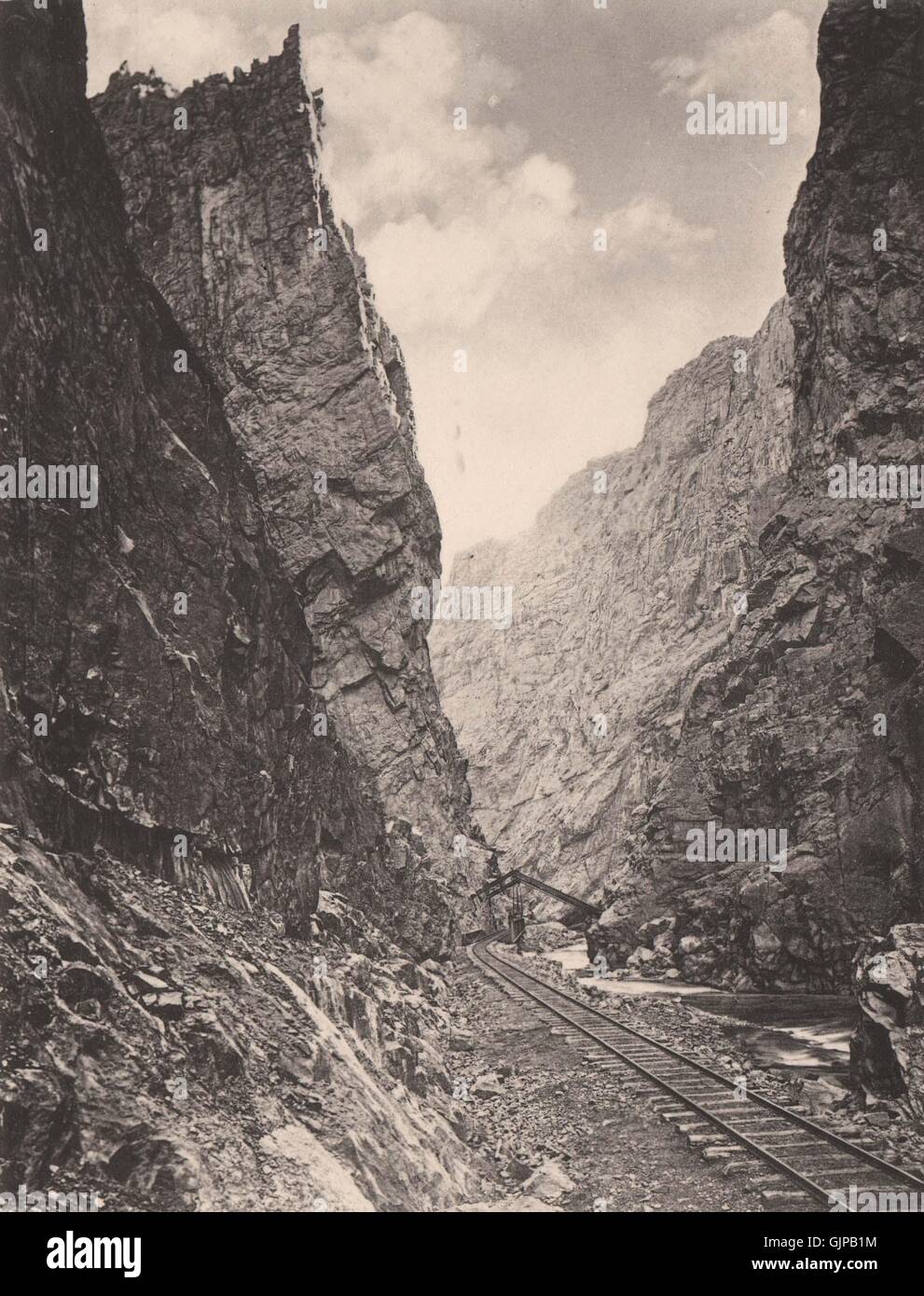 The Royal Gorge in Colorado, Denver & Rio Grande Railroad. Albertype ...