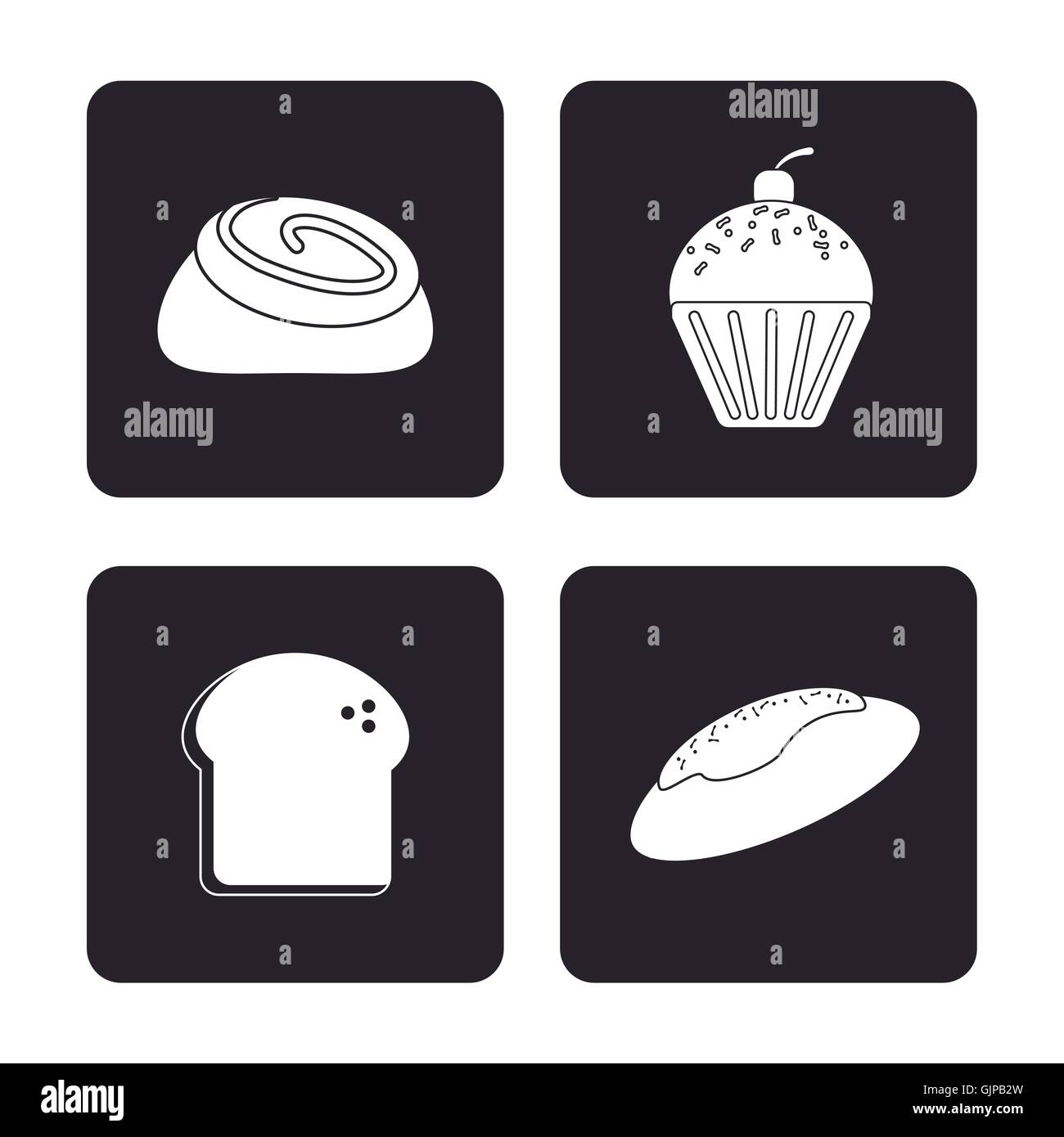 bakery food icon set. Vector graphic Stock Vector Image & Art - Alamy