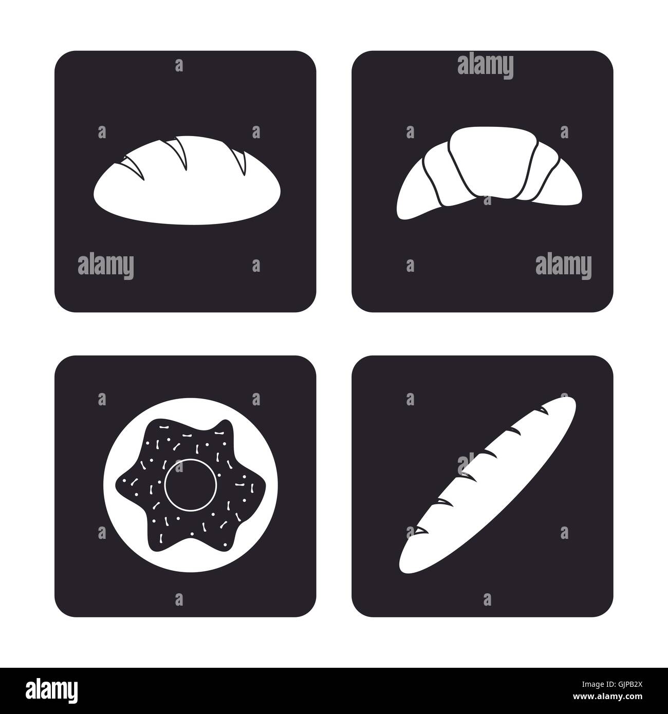 bakery food icon set. Vector graphic Stock Vector Image & Art - Alamy