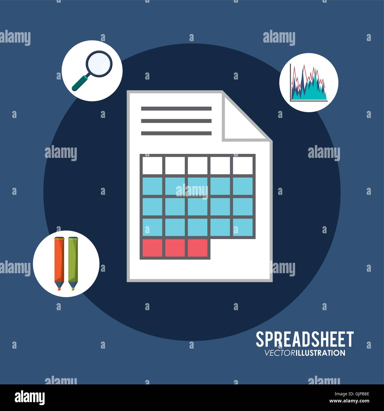 Spreadsheet document infographic design Stock Vector Image & Art - Alamy