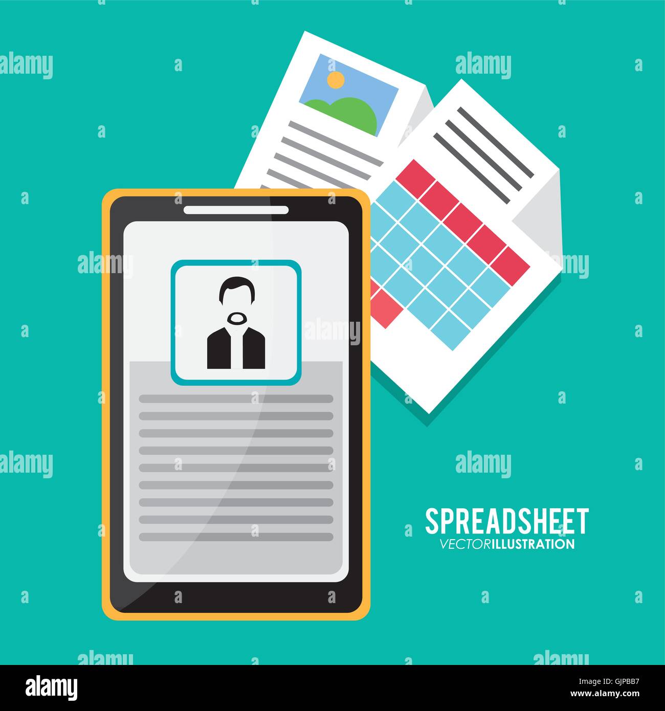 Spreadsheet smartphone infographic design Stock Vector Image & Art - Alamy