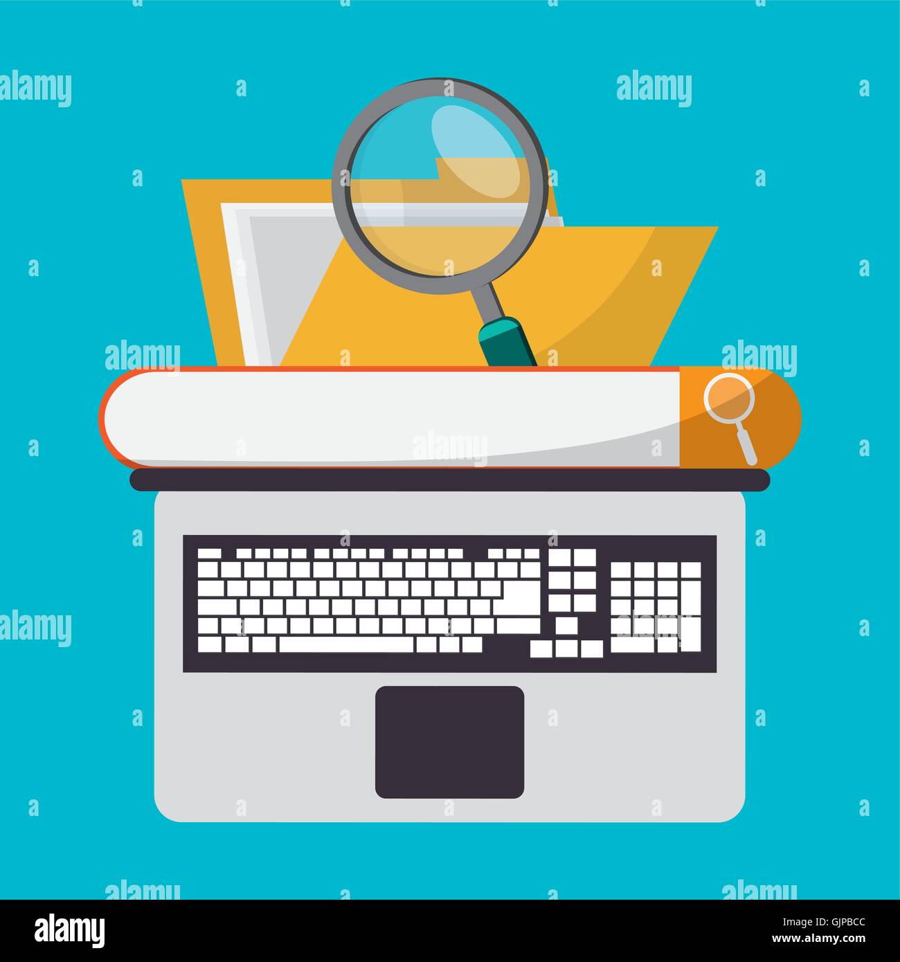 Spreadsheet laptop file Stock Vector Images - Alamy