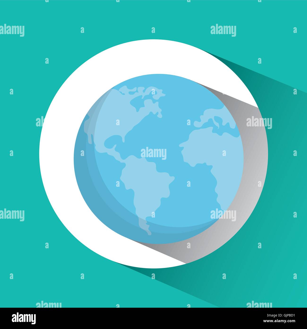 planet earth blue sphere icon. Vector graphic Stock Vector Image & Art ...