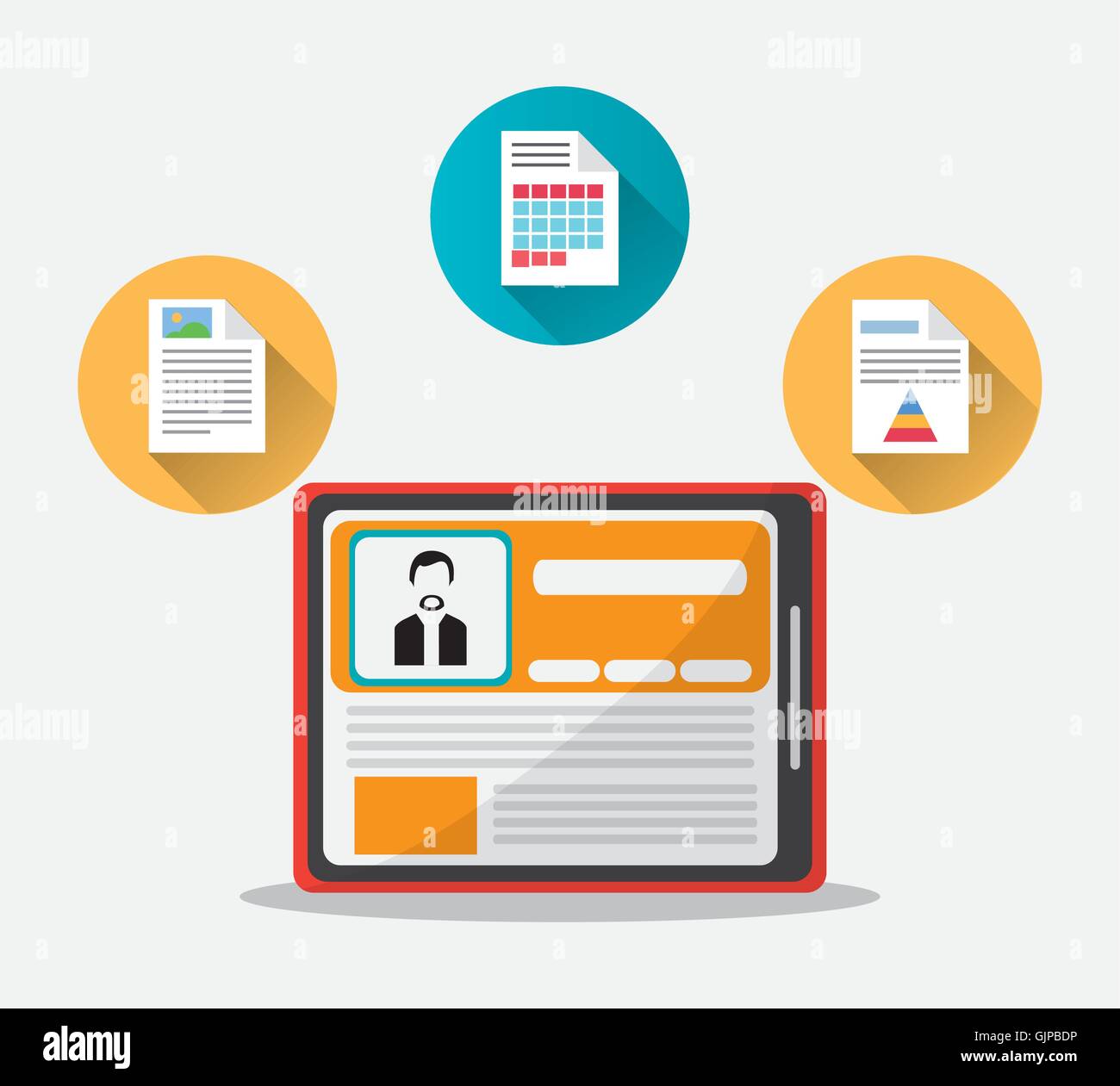 Spreadsheet tablet infographic design Stock Vector Image & Art - Alamy