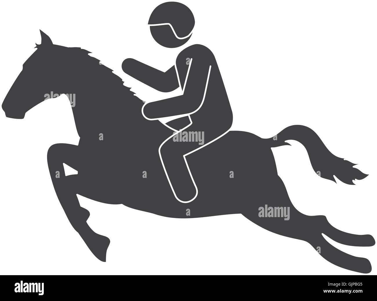 jockey man horse riding Stock Vector Image & Art - Alamy