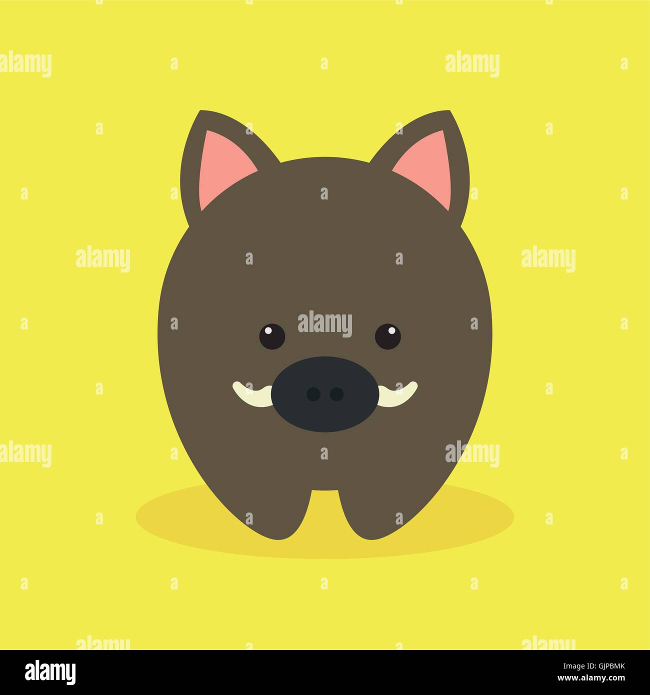Cute Cartoon wild pig Stock Vector Image & Art - Alamy