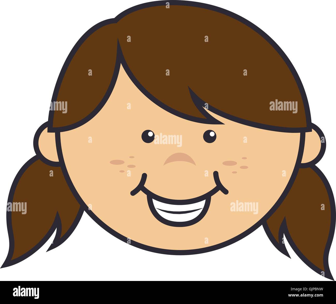girl smile kid Stock Vector Image & Art - Alamy