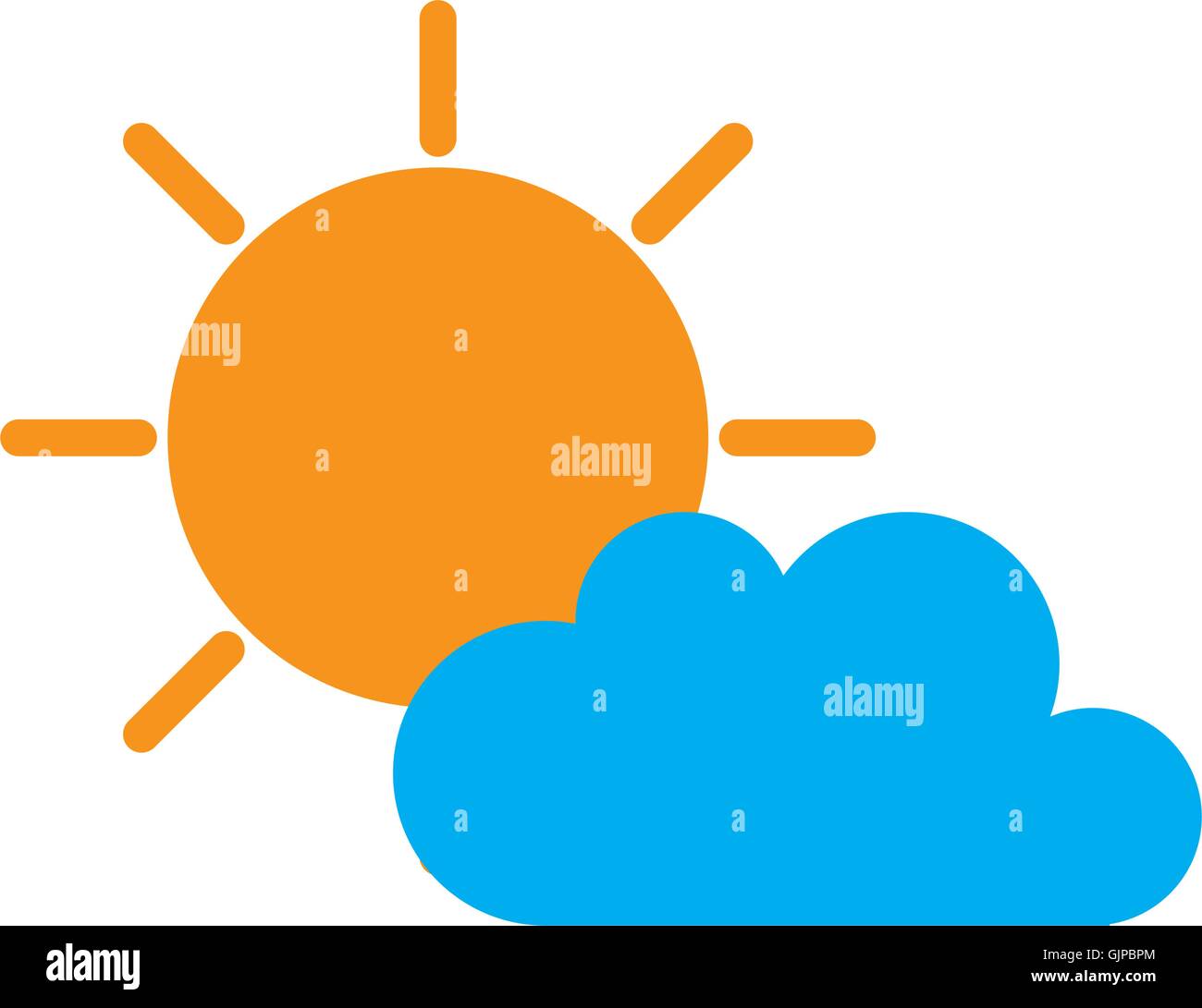 sunny cloud sun weather Stock Vector Image & Art - Alamy