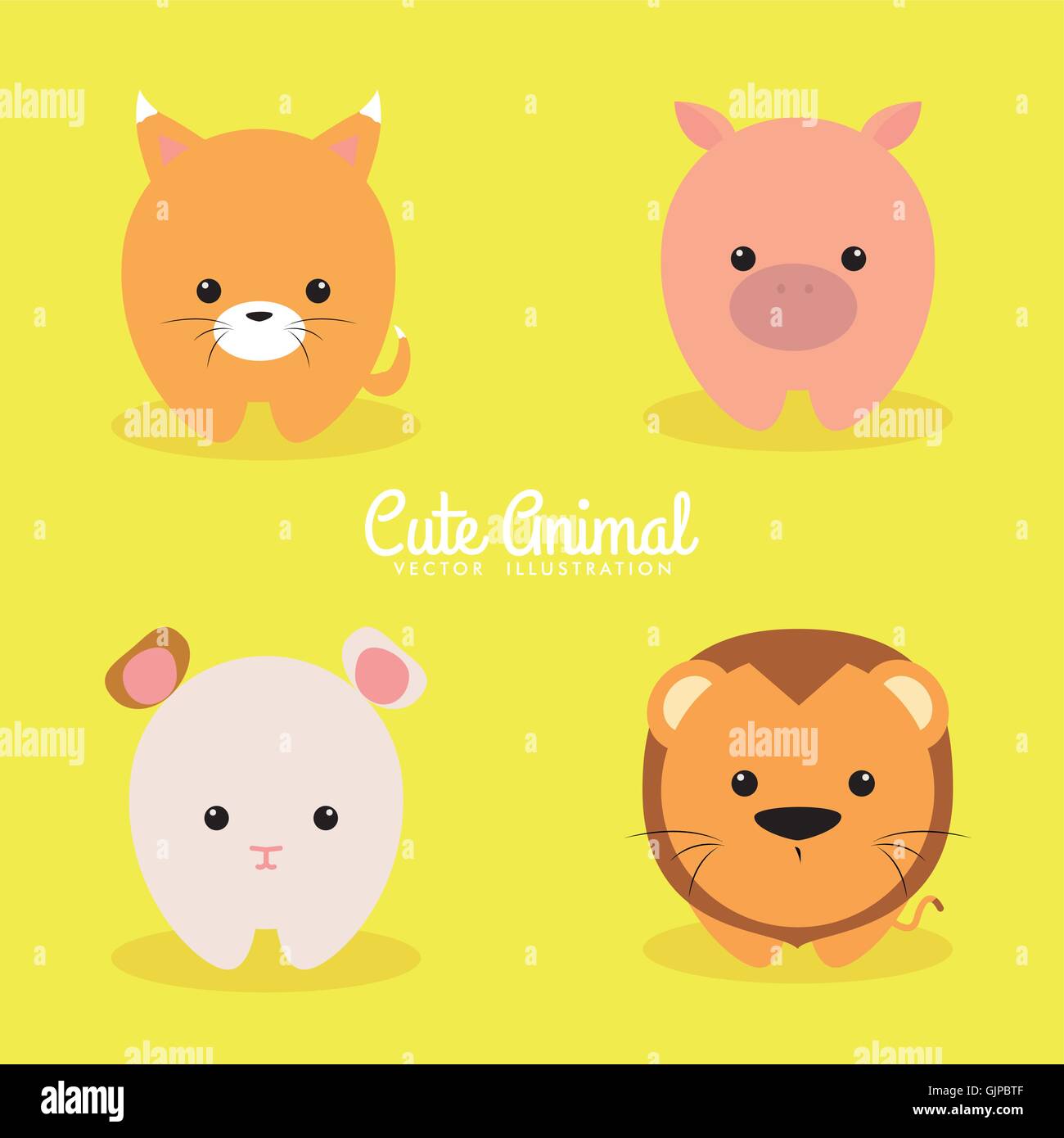 Cute Cartoon animals Stock Vector Image & Art - Alamy