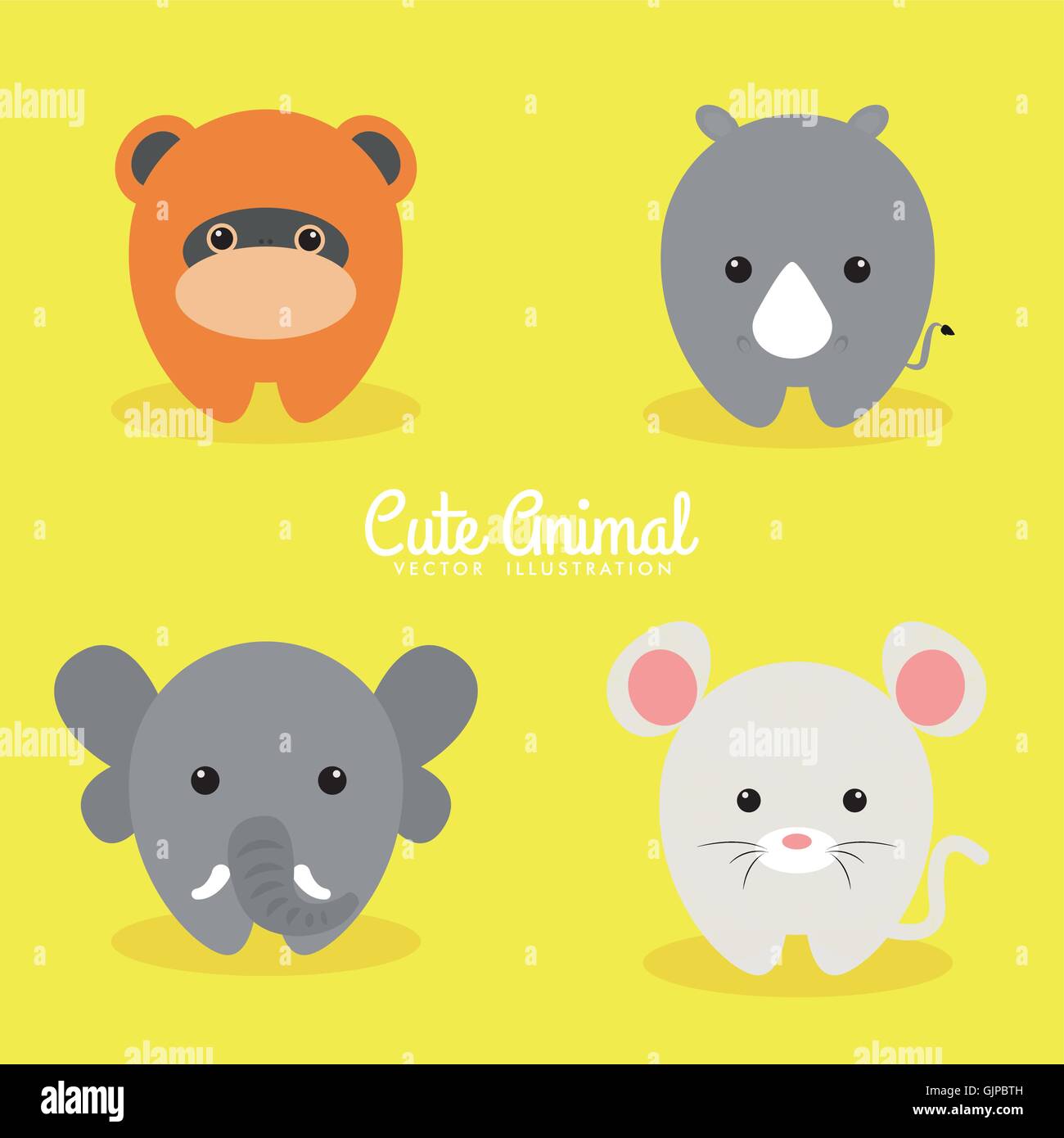 Cute Cartoon animals Stock Vector Image & Art - Alamy