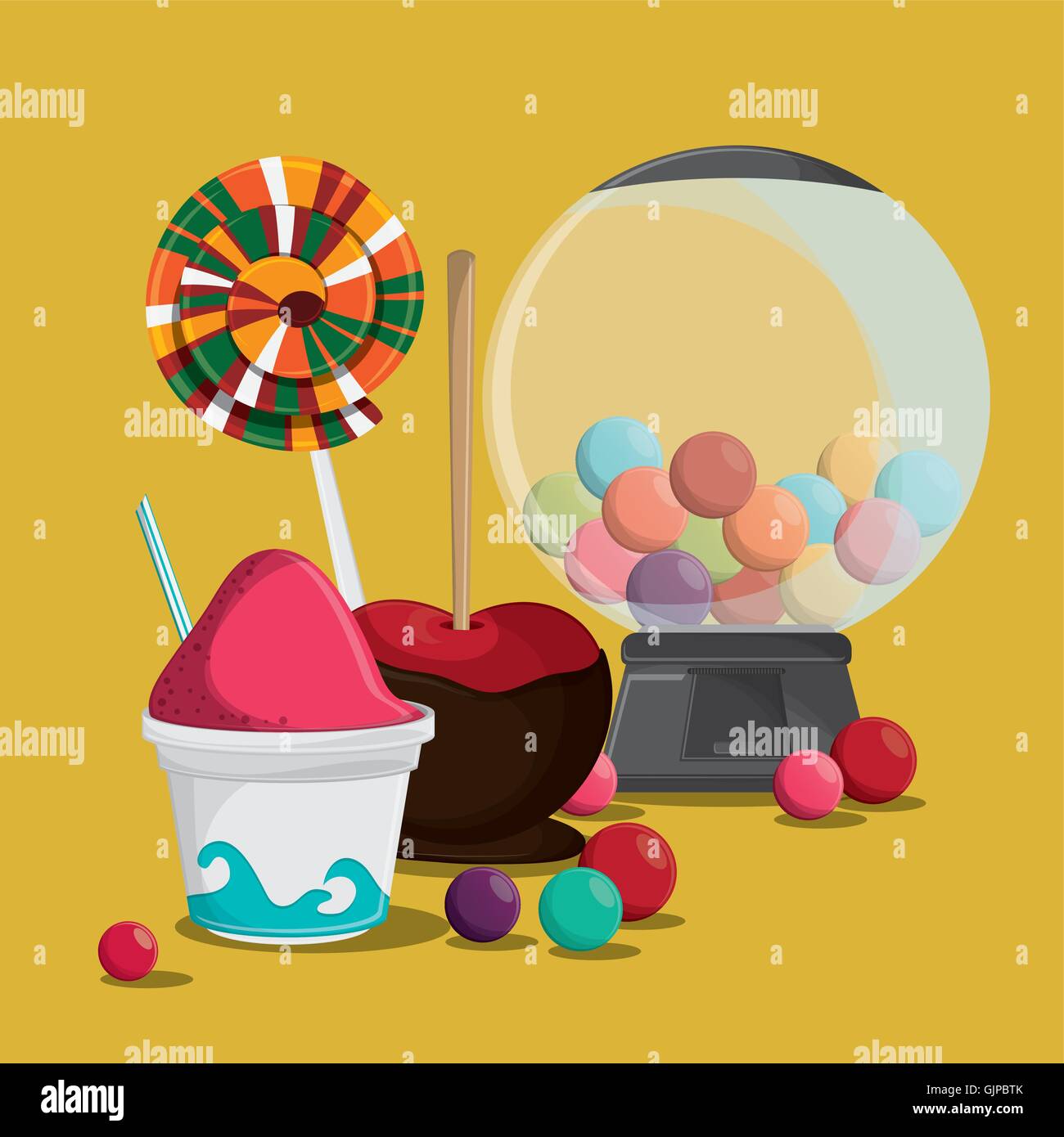 Apple fair food snack carnival vector hi-res stock photography and ...