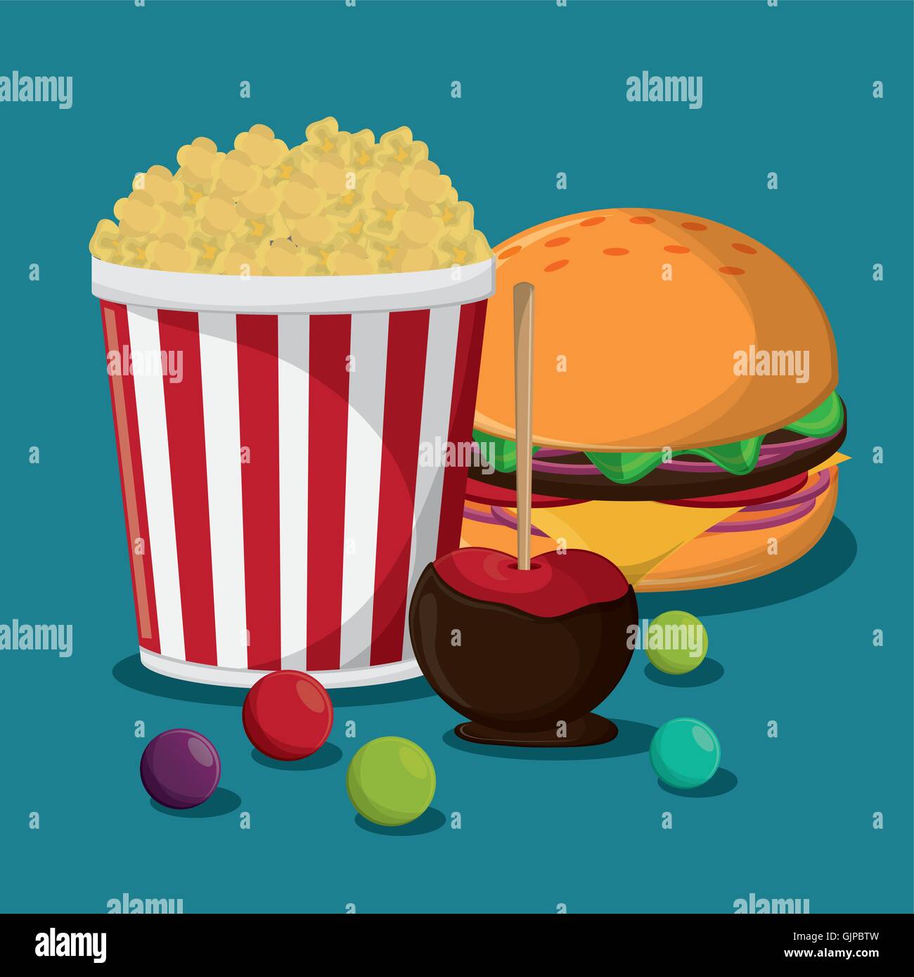 fair food snack carnival design Stock Vector Image & Art - Alamy