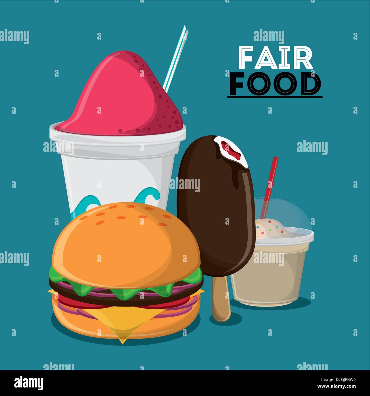 fair food snack carnival design Stock Vector Image & Art - Alamy