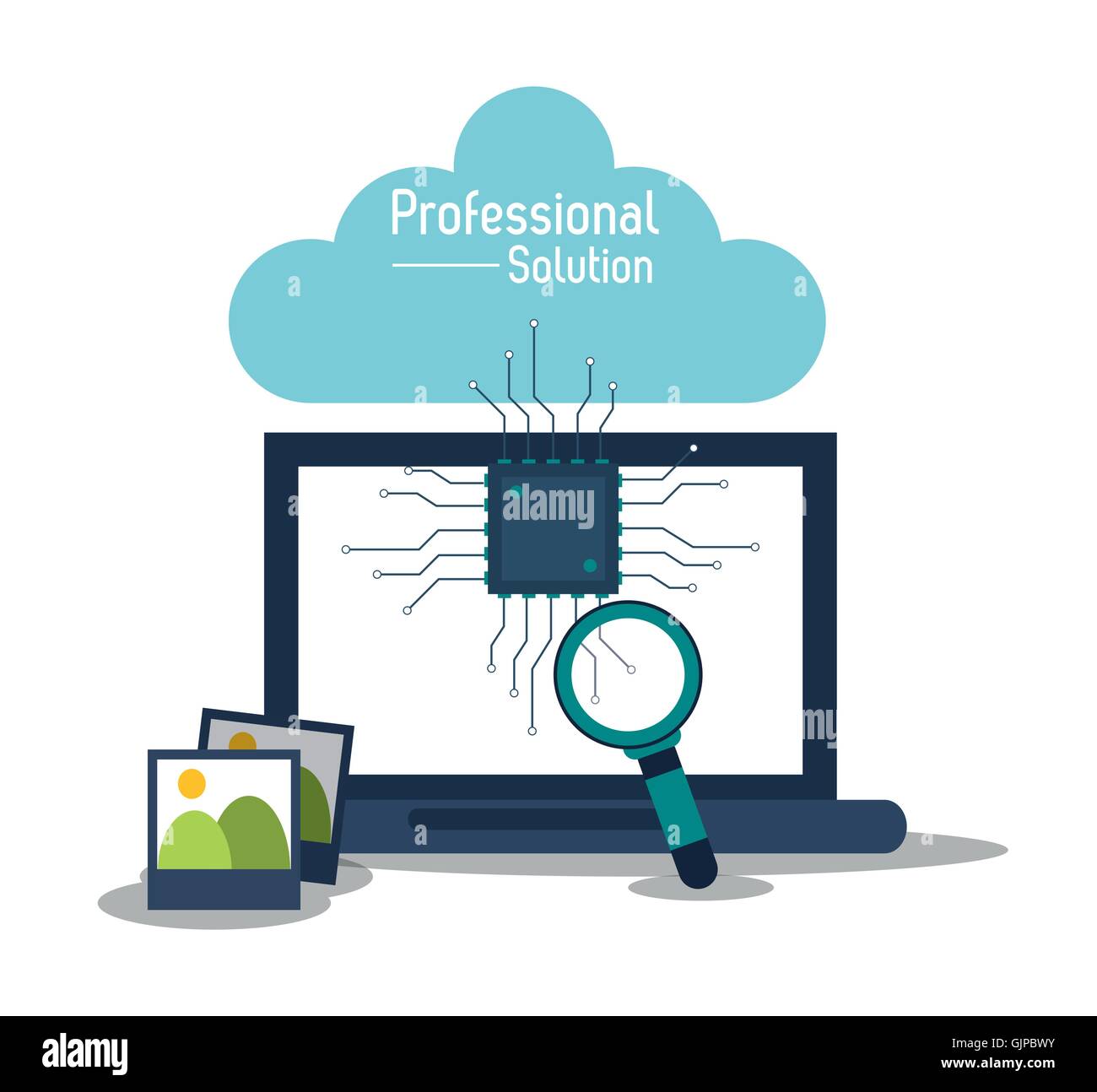 professional solution technology design Stock Vector Image & Art - Alamy