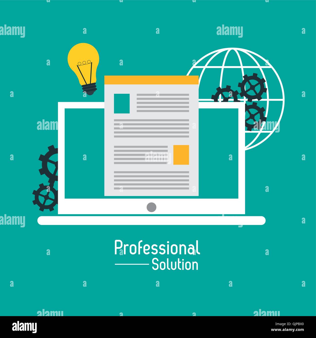 professional solution technology design Stock Vector Image & Art - Alamy