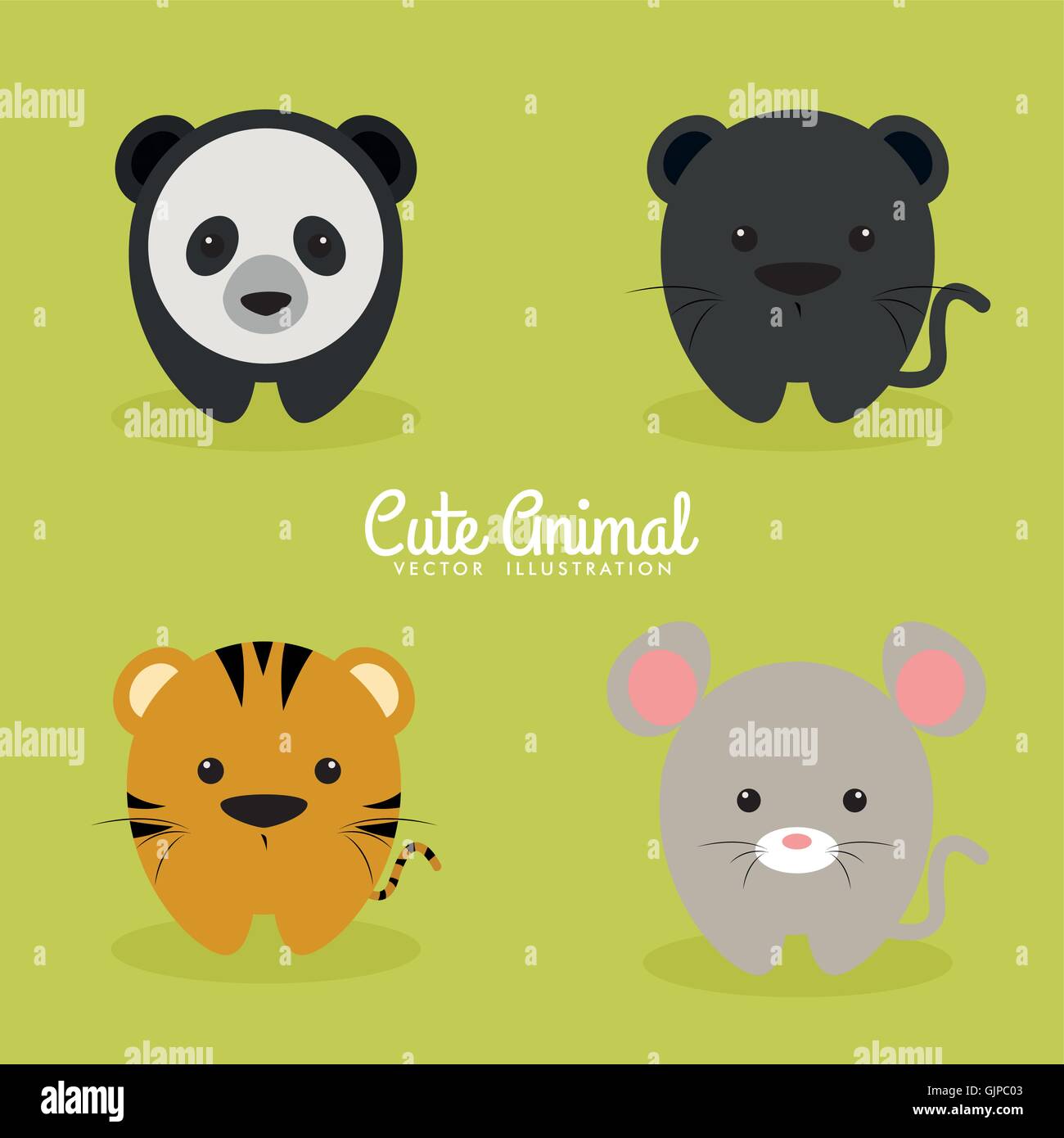 Cute Cartoon animals Stock Vector Image & Art - Alamy
