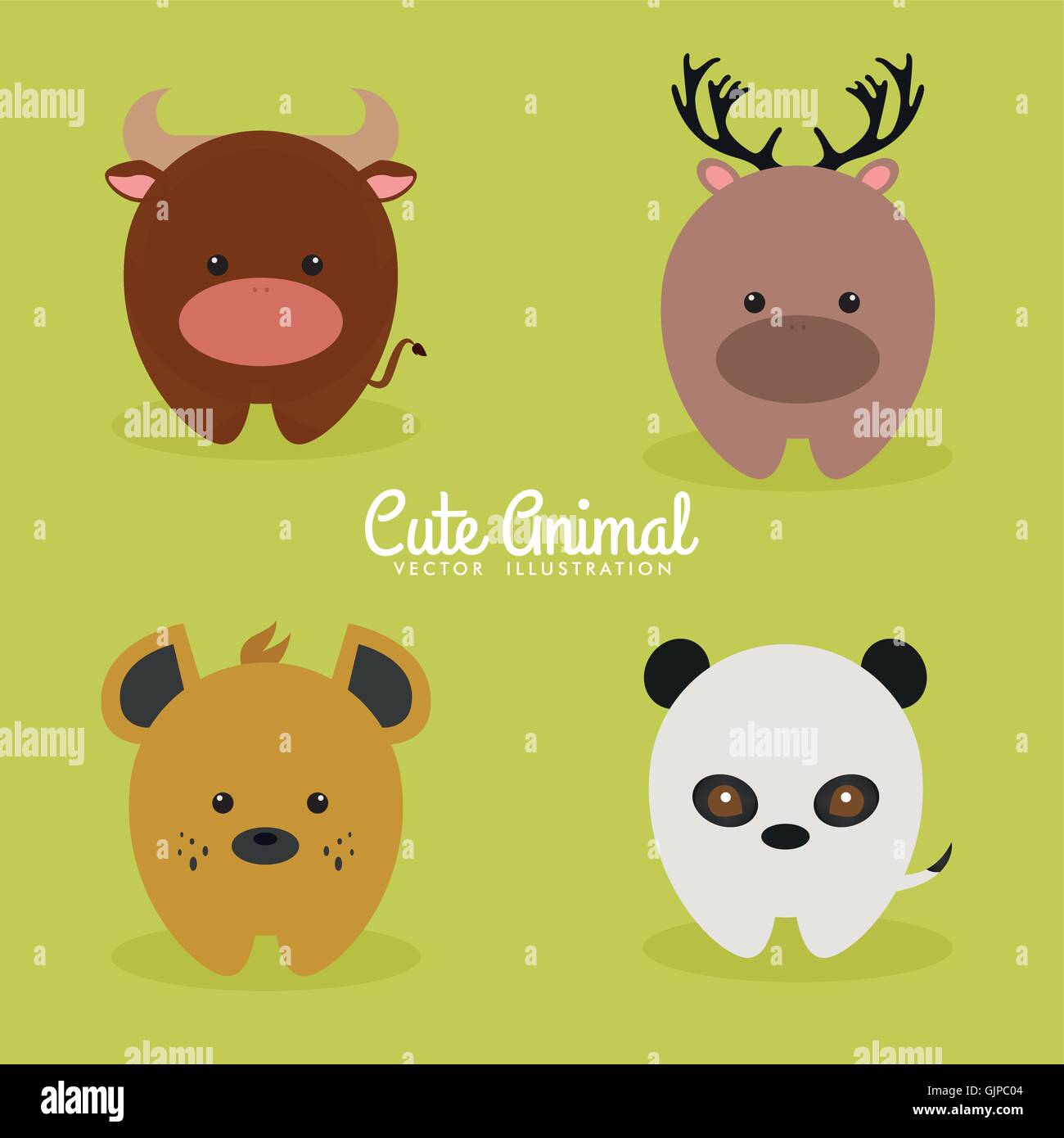 Cute Cartoon animals Stock Vector Image & Art - Alamy