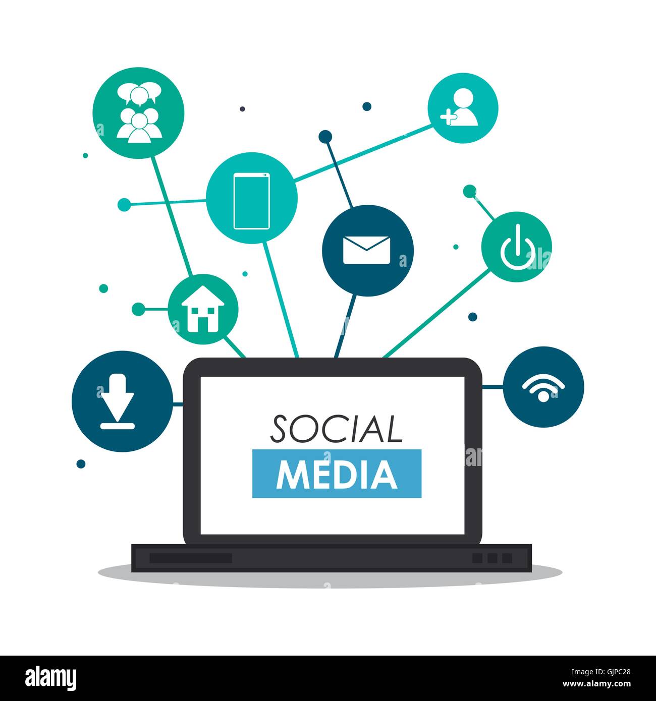 social media network design Stock Vector Image & Art - Alamy