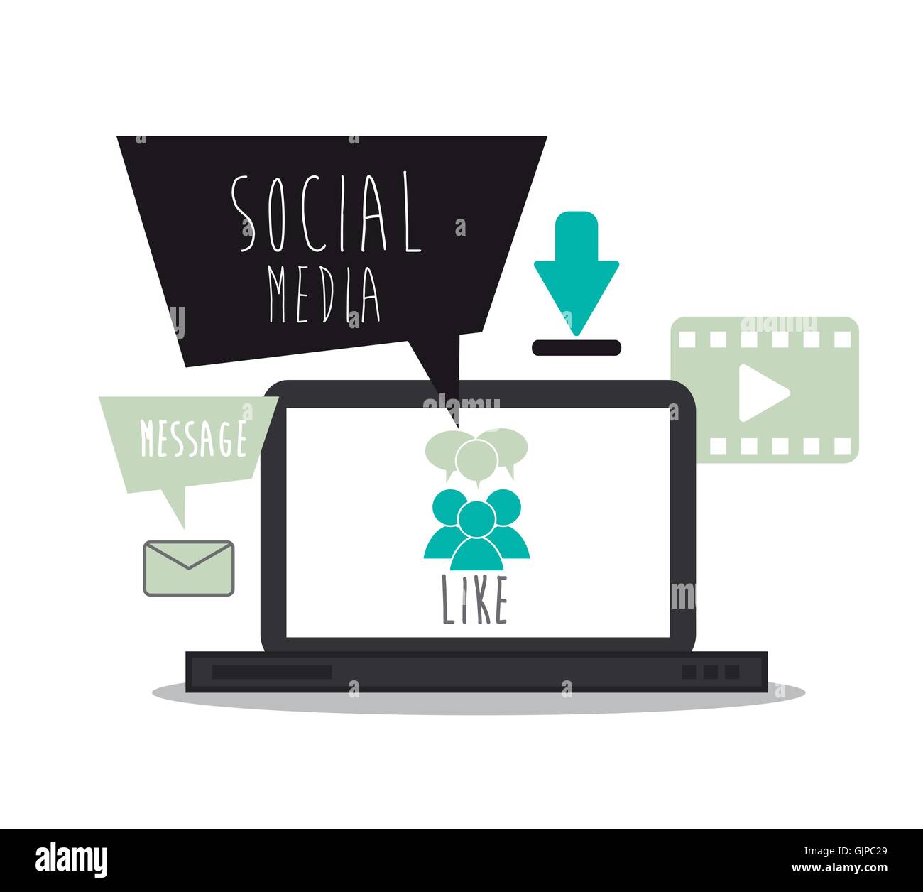 social media network design Stock Vector Image & Art - Alamy
