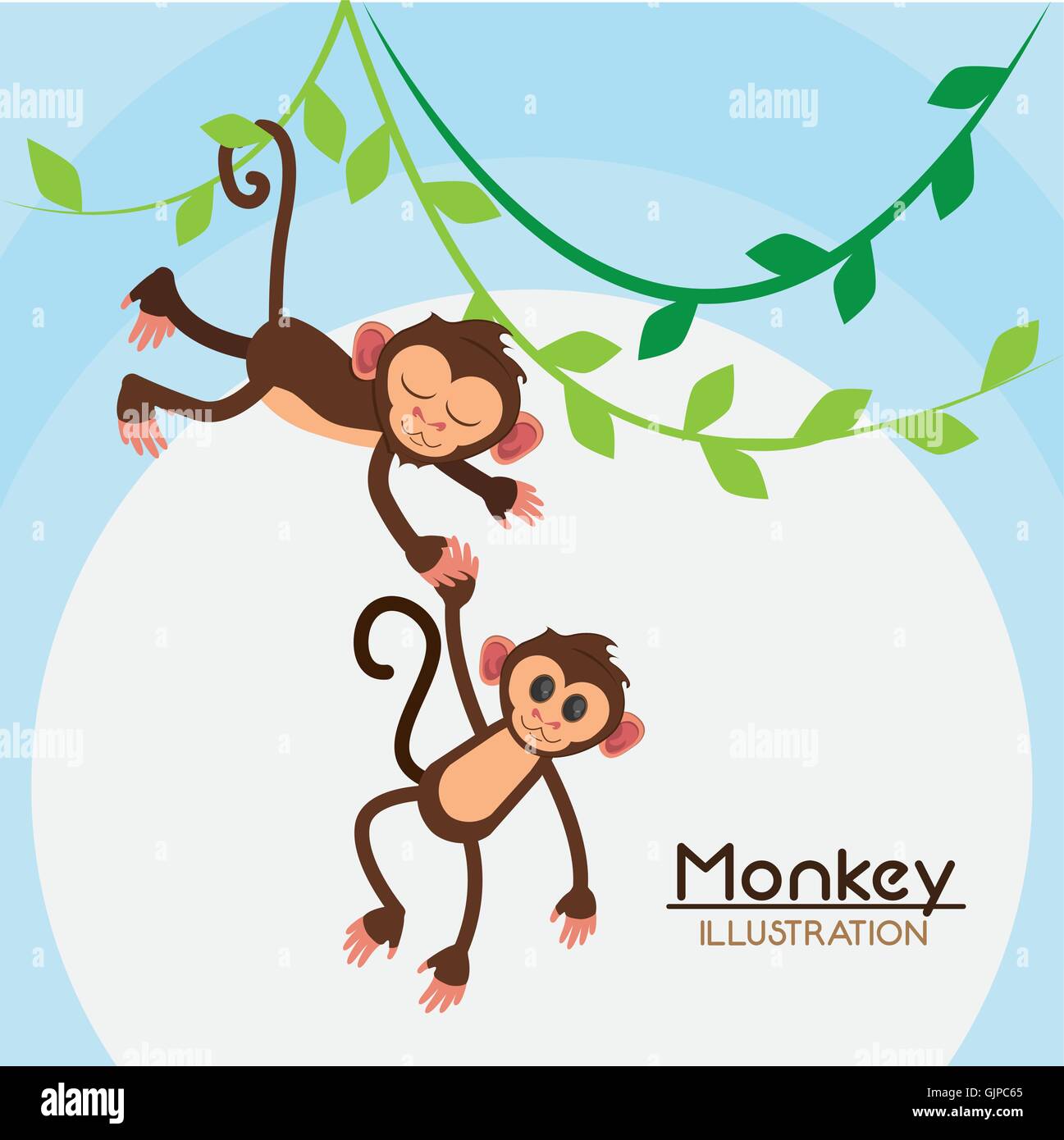Monkey cartoon animal design Stock Vector Image & Art - Alamy