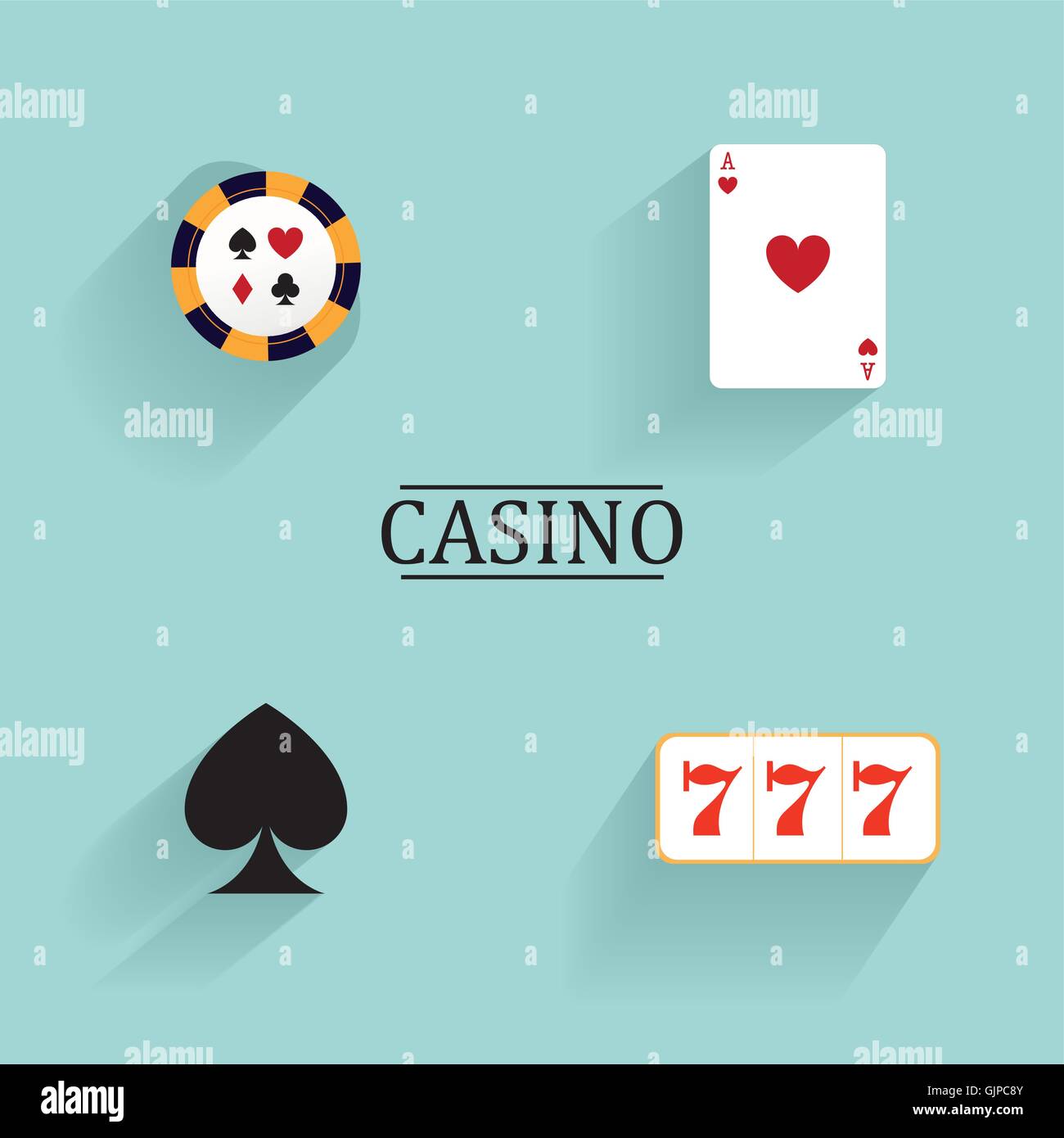 Abstract Casino Objects Stock Vector Image & Art - Alamy