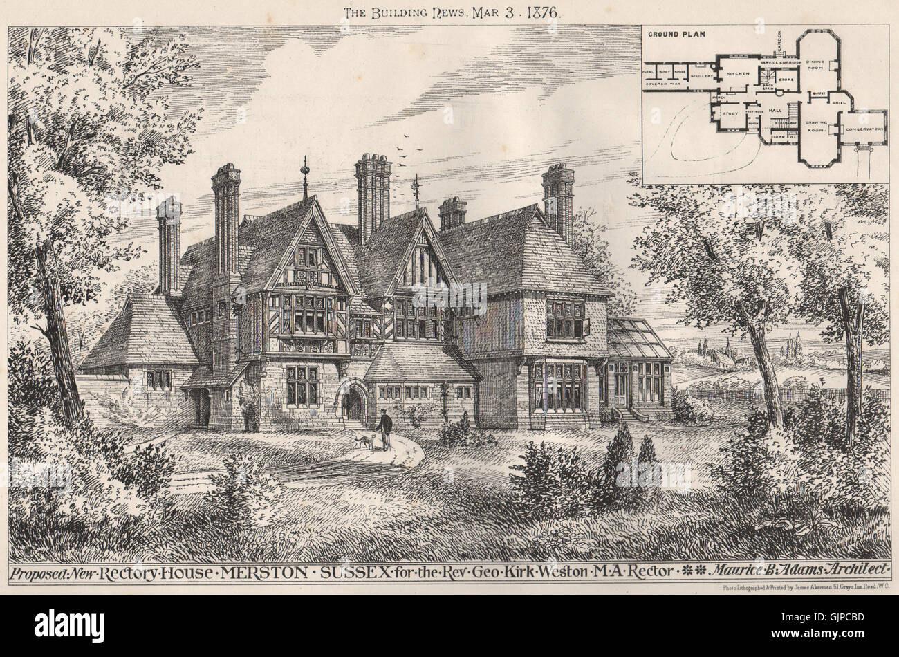 Rectory House, Merston, Sussex, (Rev Geo Kirk Weston); Maurice Adams ...