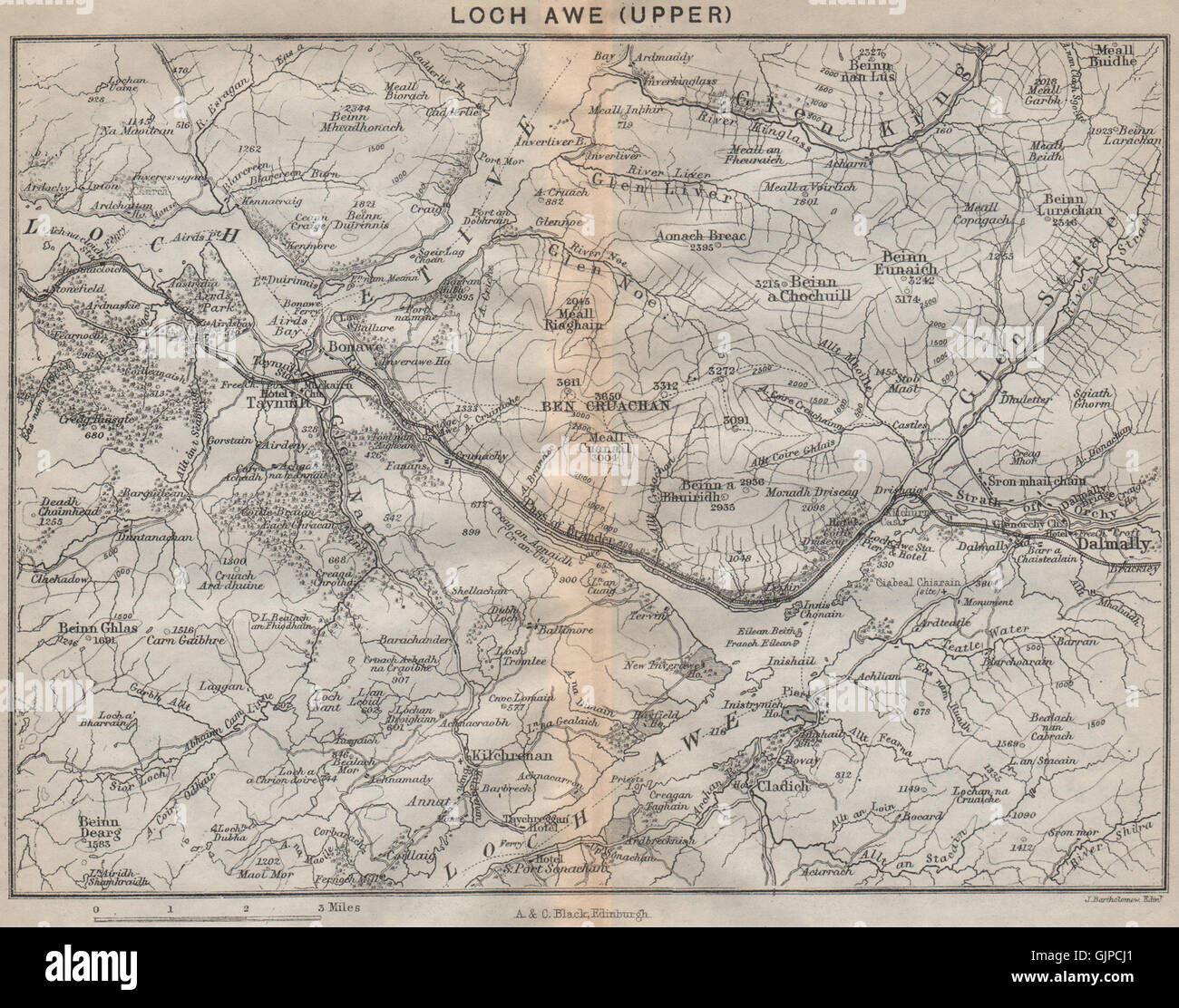 Map of dalmally hi-res stock photography and images - Alamy