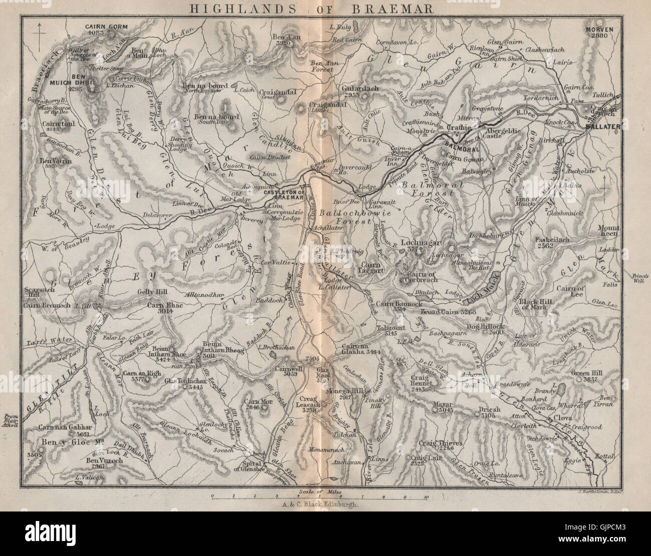 Map scotland balmoral hi-res stock photography and images - Alamy