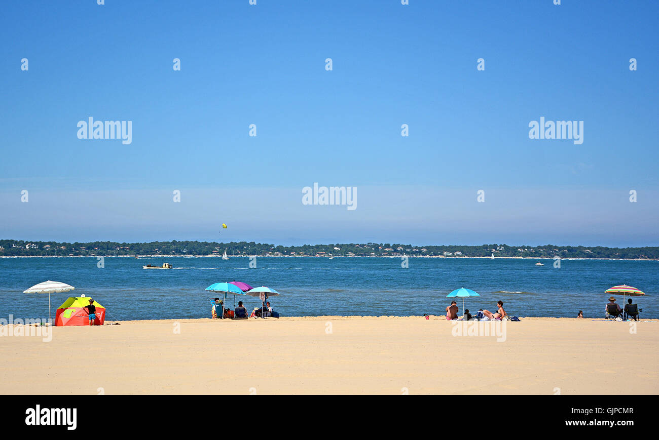 beach Arcachon Aquitaine France Stock Photo - Alamy