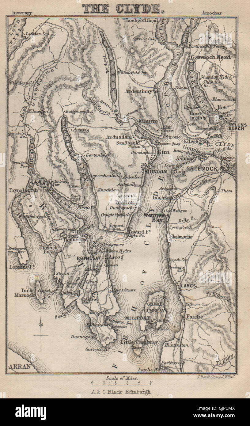 Firth of clyde map hi-res stock photography and images - Alamy