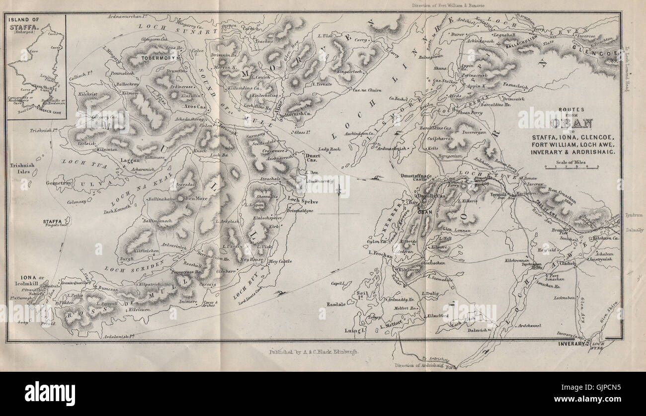 OBAN environs. Ioana Staffa Glencoe Fort William Loch Awe. Scotland ...